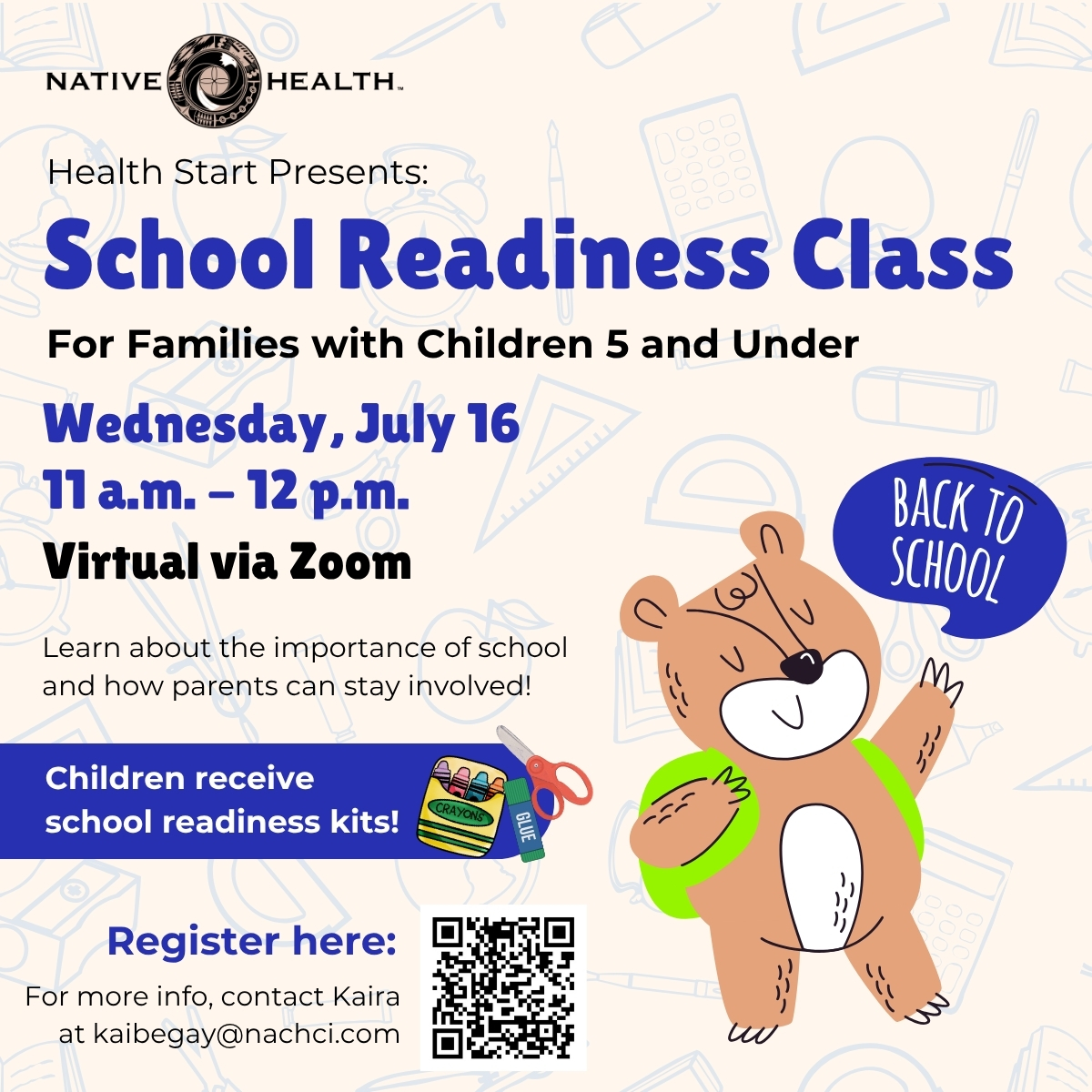 Health Start: Importance of School Readiness Class - Native Health of ...