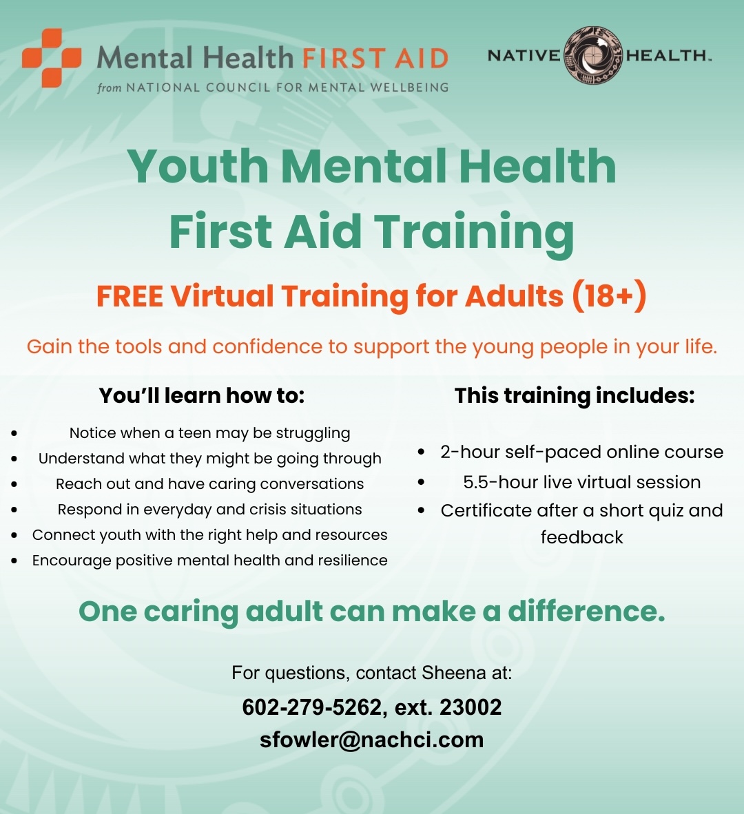 Youth Mental Health First Aid Training (MHAT) 02-12-26 - Native Health ...